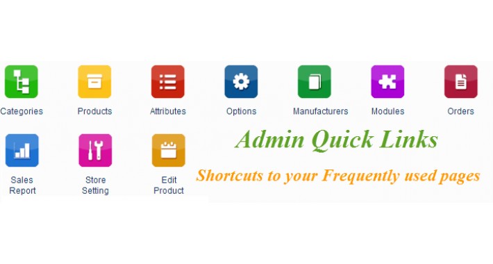 OpenCart - Admin Quick Links