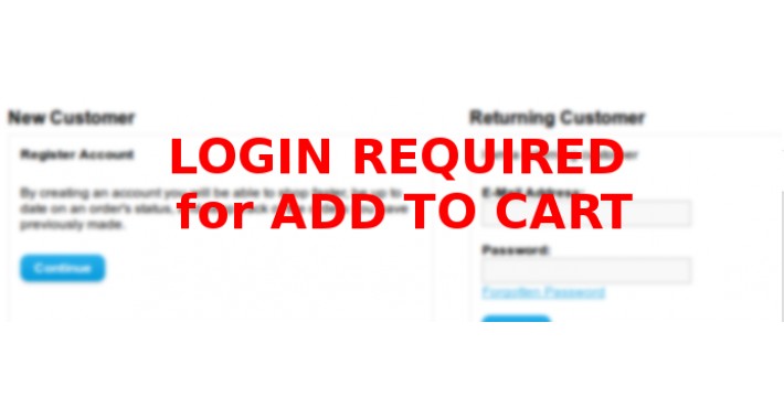 OpenCart - Login required for add to cart