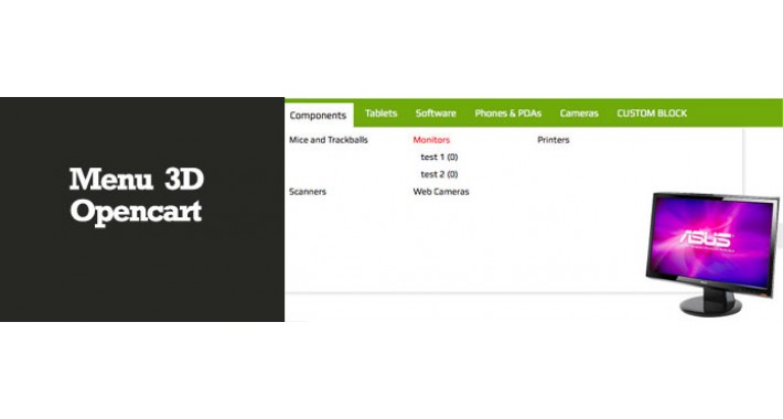 OpenCart - Menu 3D Opencart