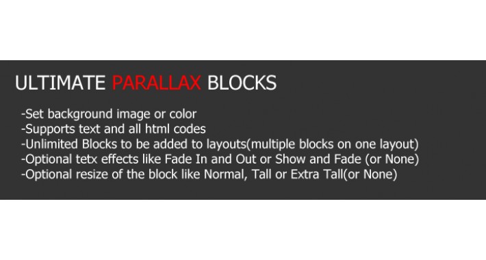 OpenCart - Ultimate Parallax Blocks