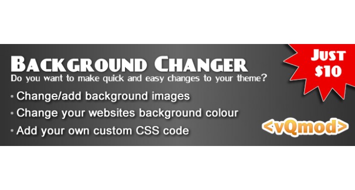 OpenCart - Background Changer - Change your themes background