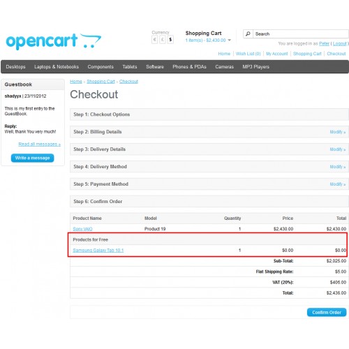 OpenCart - [vQmod] Buy One - Get One Free
