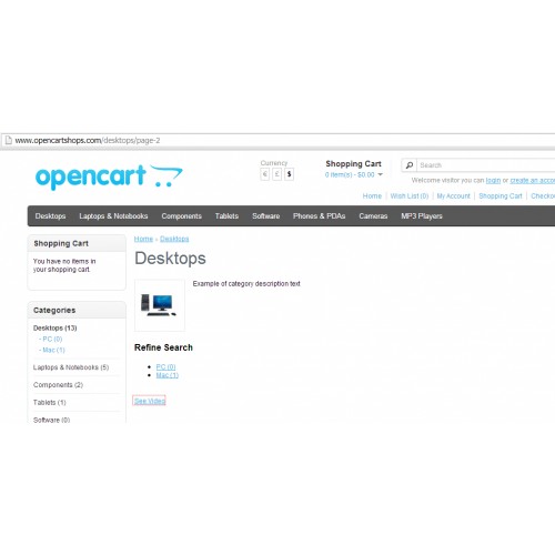OpenCart - Seo URL for Pagination Using vqmod