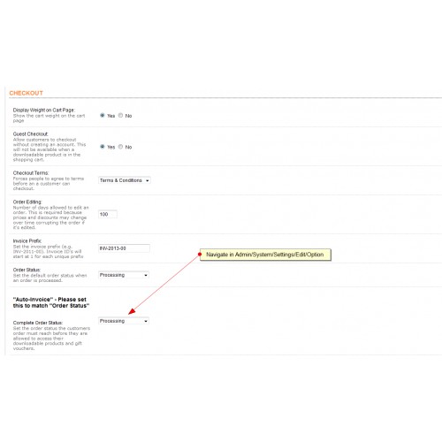 OpenCart Auto Generate Invoice Number
