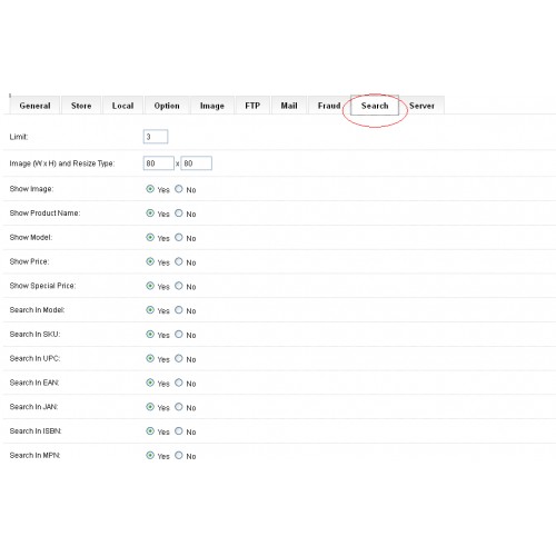 OpenCart - advance search module (with attributes)