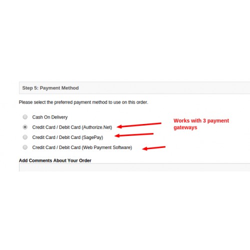 OpenCart - Save Credit Card Details : For Faster Checkout