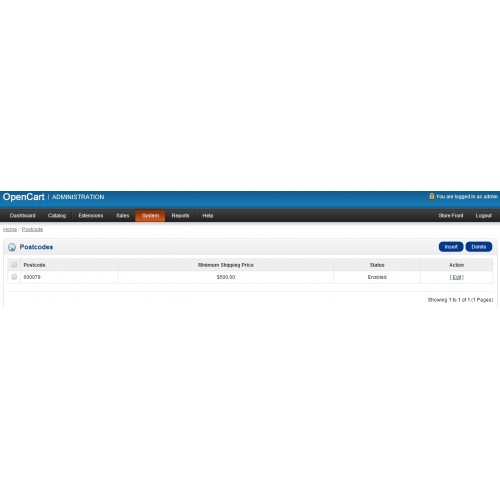 OpenCart - Advanced Zipcode/Postcode based Delivery VQMOD