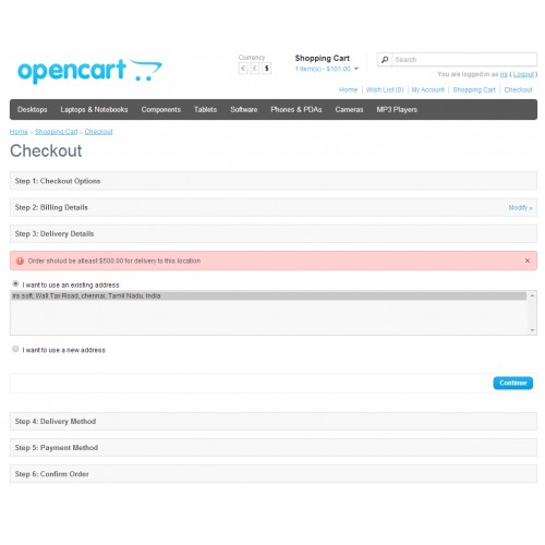 OpenCart - Advanced Zipcode/Postcode based Delivery VQMOD