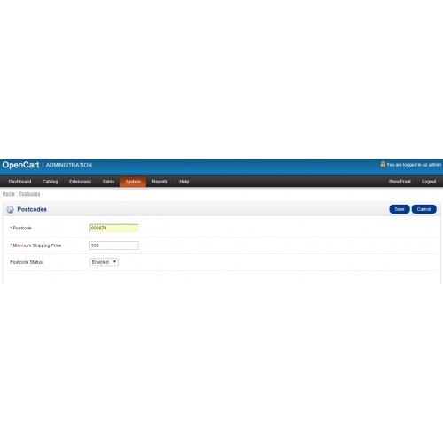 OpenCart - Advanced Zipcode/Postcode based Delivery VQMOD