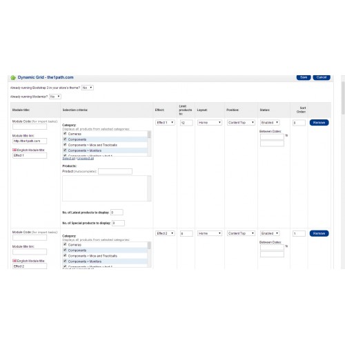 OpenCart - Dynamic Grid - Dynamic Product Grid