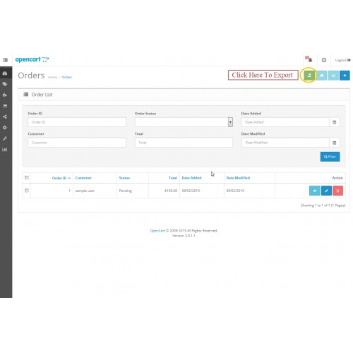 OpenCart - Export All Data (vQmod)