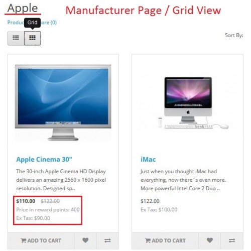 OpenCart - Show Price in Reward Points (vQmod)