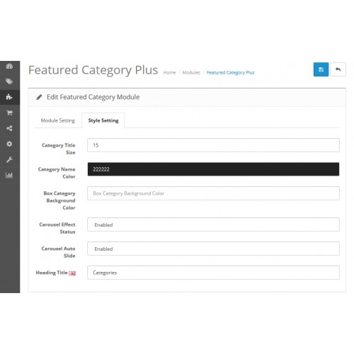 OpenCart Featured Category Plus