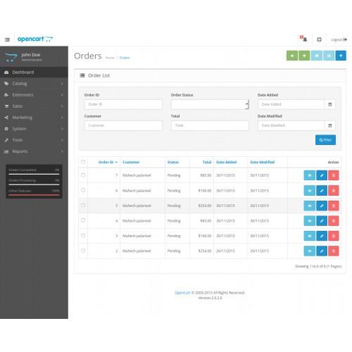 OpenCart - Import/Export Orders and Coupons(ocmod)