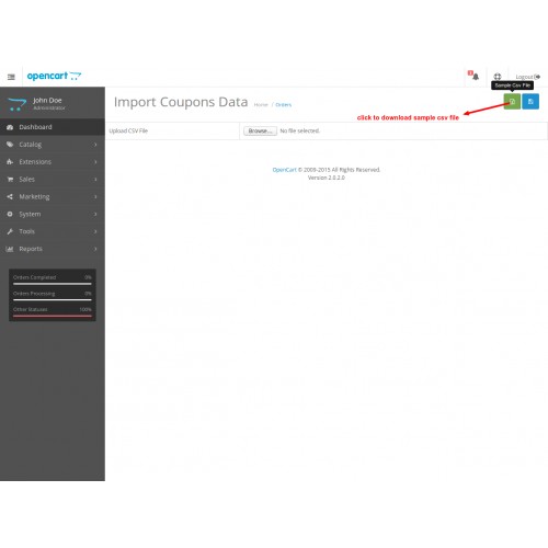 OpenCart - Import/Export Orders and Coupons(ocmod)