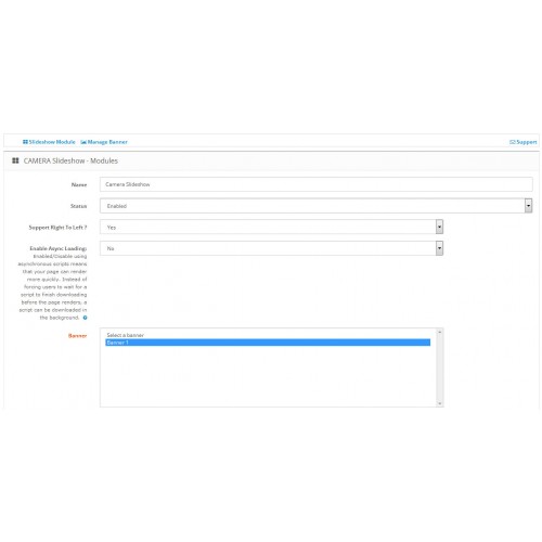 OpenCart - Camera Slideshow