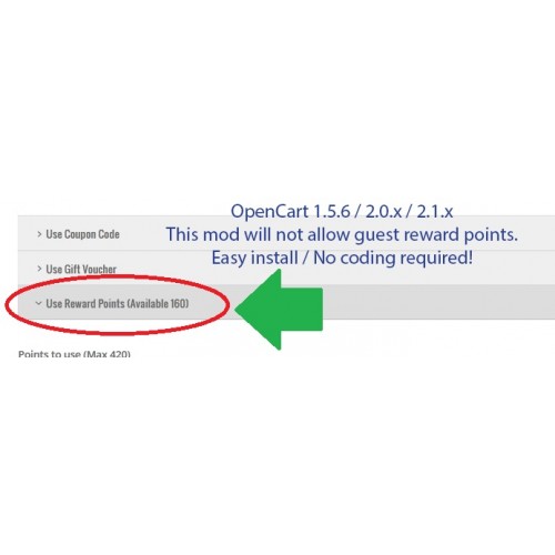 Opencart Ggw Vqmod No Guest Reward Points 