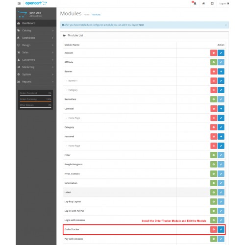 OpenCart - IRS Order (Courier) Tracker(ocmod)