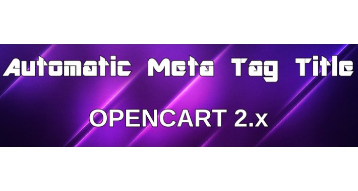OpenCart Automatic Meta Tag Title From Product Name