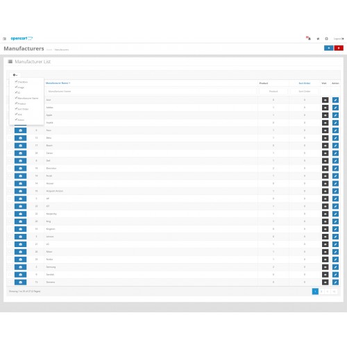 OpenCart - Advanced Admin Theme