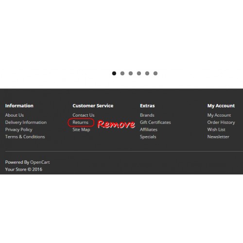 Opencart Remove Product Returns Opencart 2x