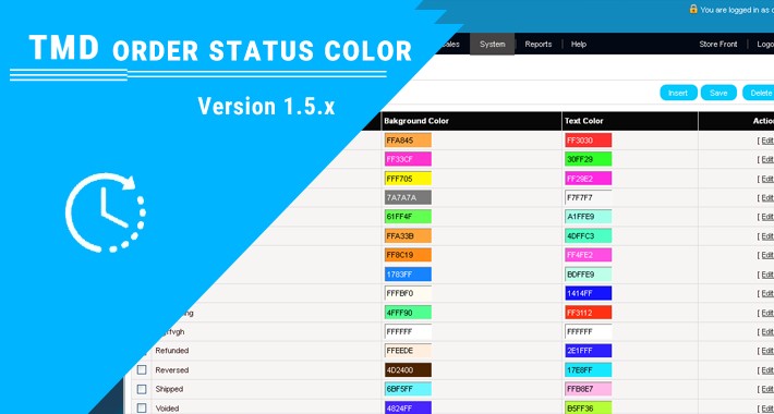 OpenCart - Order status color