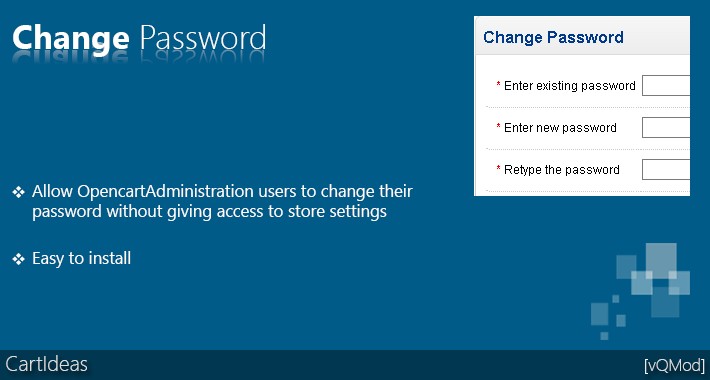 OpenCart - Change password for Admin Users