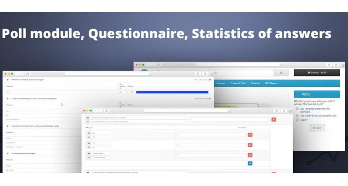 OpenCart - Poll module, Questionnaire, Statistics of answers