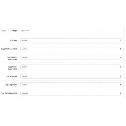 OpenCart - Admin Activity Log Activity
