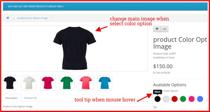 OpenCart - Product Option Color Image