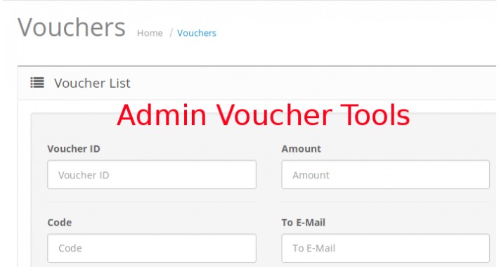 OpenCart - Admin Voucher Tools