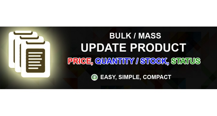 OpenCart - Bulk Update Product Price, Quantity (Stock), Status