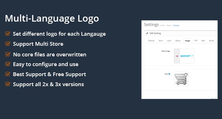 OpenCart - Multi-Language Logo