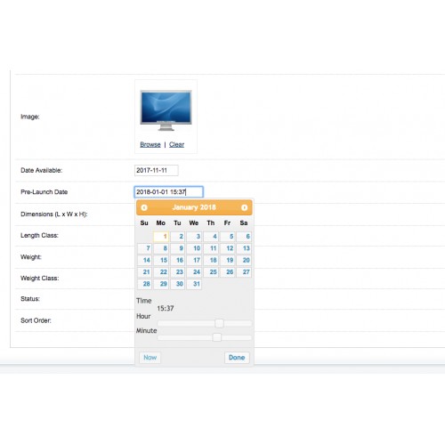 OpenCart - Pre-Launch Products (VQMOD)