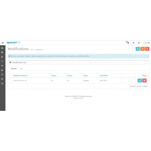 OpenCart - Quick order with 1-click