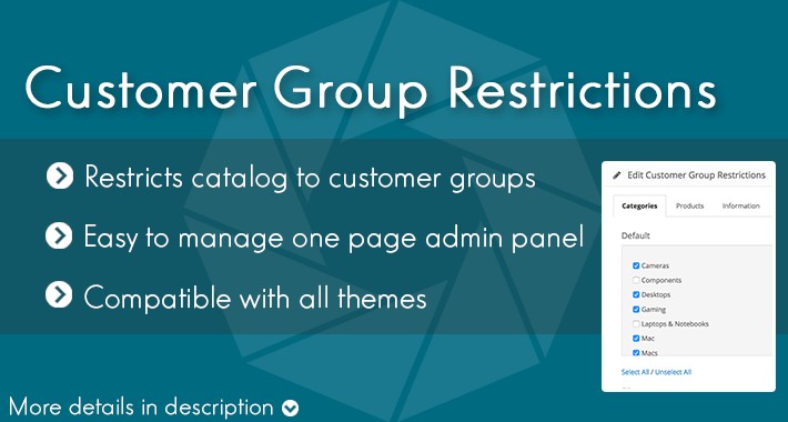 OpenCart - Customer Group Restrictions