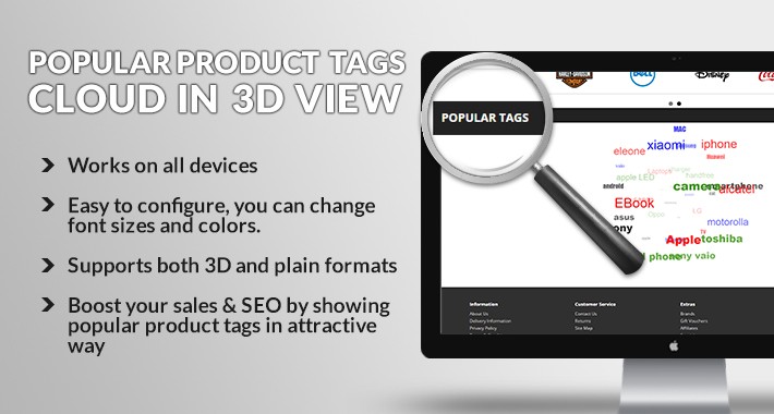 OpenCart - Product Tags Cloud in 3D View