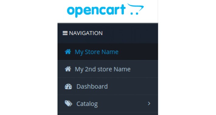 OpenCart - FrontLink - Storefront link on admin's panel