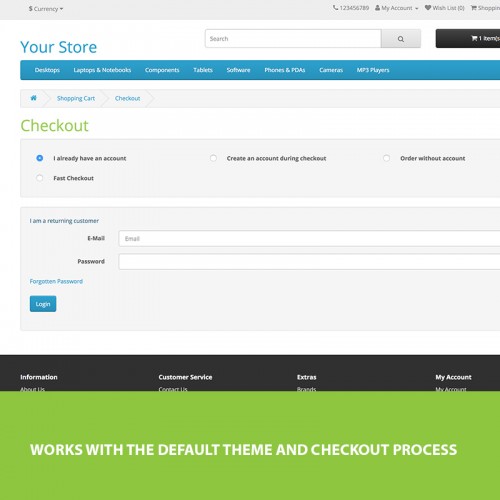 OpenCart - Fast Checkout Hype