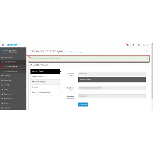 OpenCart - Opencart Etsy Connector