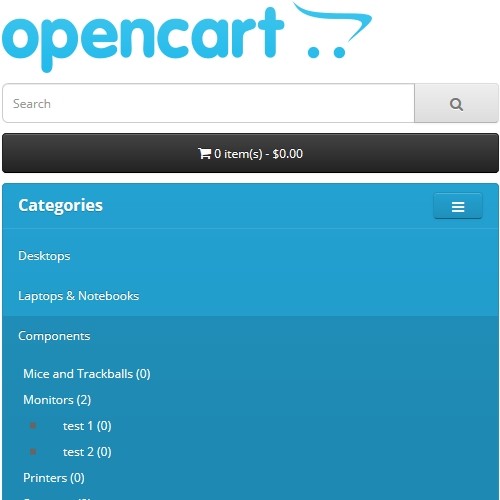 OpenCart - 3rd Level Top Menu