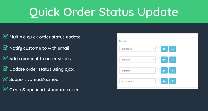OpenCart - Order Status Update Quickly
