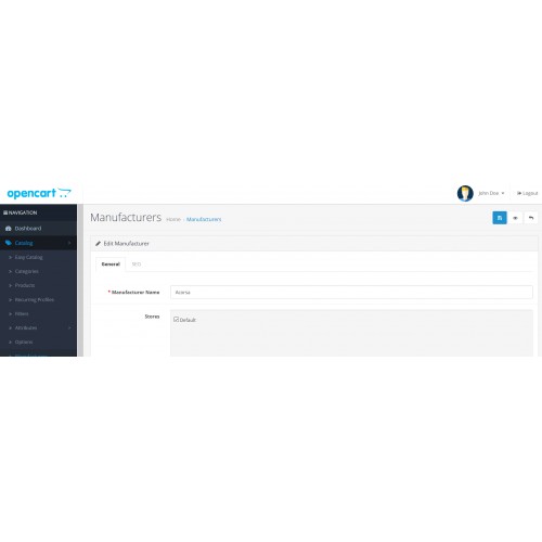 OpenCart - Admin Manufacturer Preview Button 3x