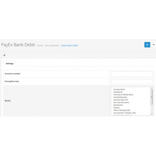 OpenCart - Payex payment gateway
