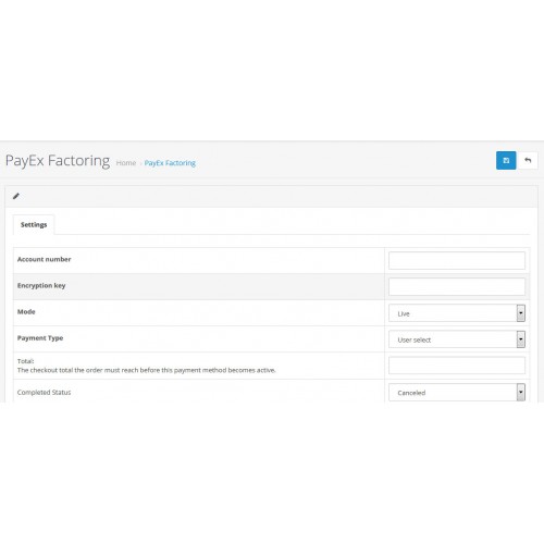 OpenCart - Payex payment gateway