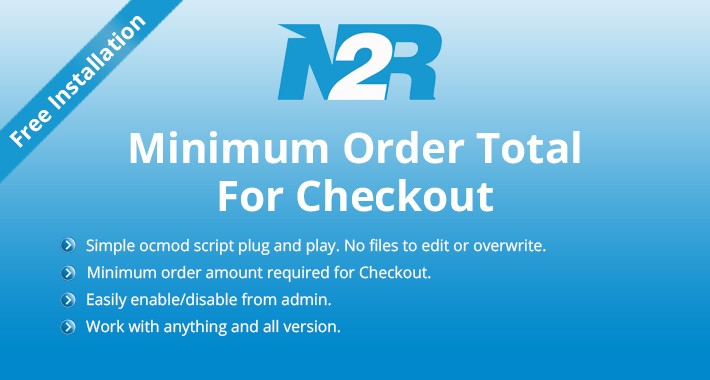 OpenCart - Minimum Order Total for Checkout