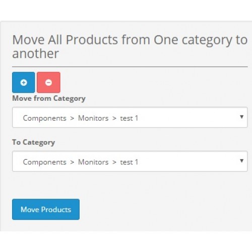 OpenCart - Move All Products From One Category To Another 2.x