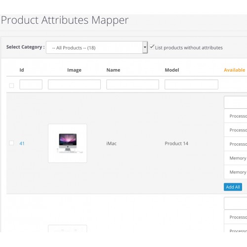 OpenCart - Product Attribute/Category/Manufacturer & Filter Bulk Mapper
