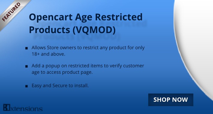 OpenCart - Age Restricted Products (VQMOD)