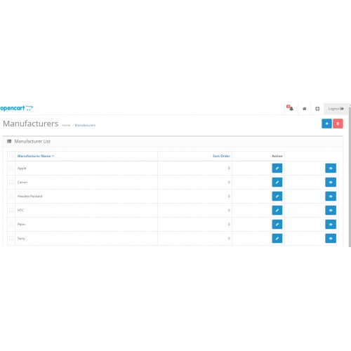 OpenCart - Quickview product, information, category, manufacturer [admin]
